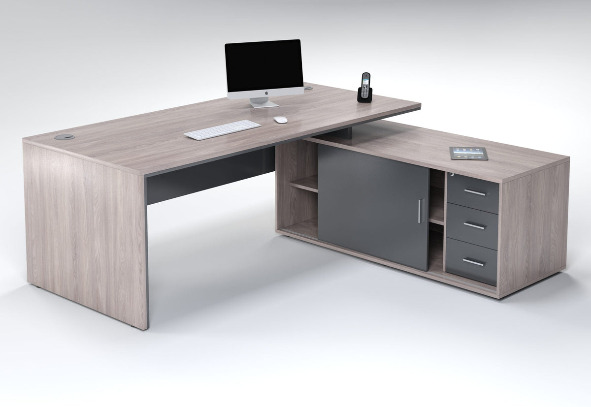 Managerial Office Desk and Pedenza 2000x1700x750mmH – Reboni Furniture ...
