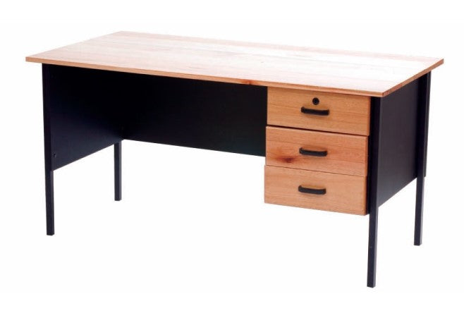 Office Desk (Saligna/Black) 1500x750x750mmH – Reboni Furniture ...